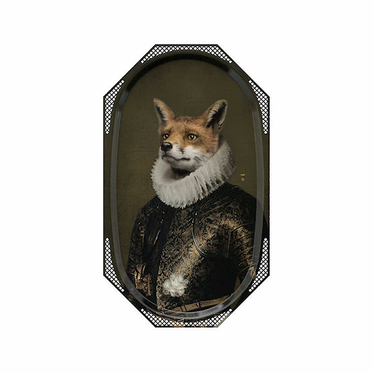 Plateau/Tableau mural Ellipse - Le renard - Ibride · Boutiques de Musées