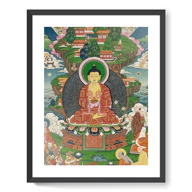 Scene of Buddha's life: the great miracle of Svaravati (framed art ...