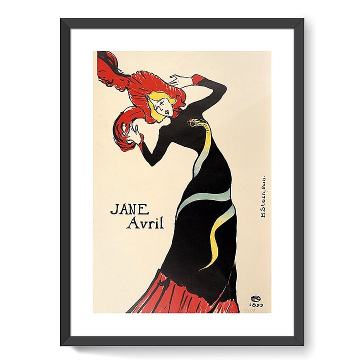Jane Avril (avec la robe au serpent) (affiches d'art encadrées ...